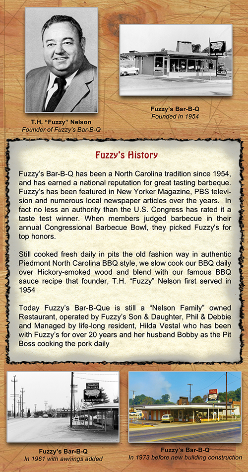 Fuzzy's Bar-B-Q Menu- Madison, NC
